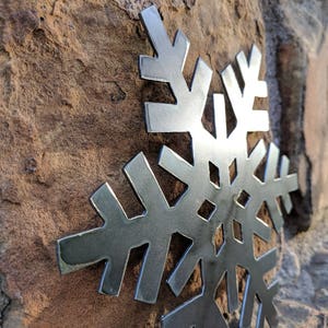 Metal Snowflake Wall Art Set: Silver Holiday Decor (set of 3) - Etsy