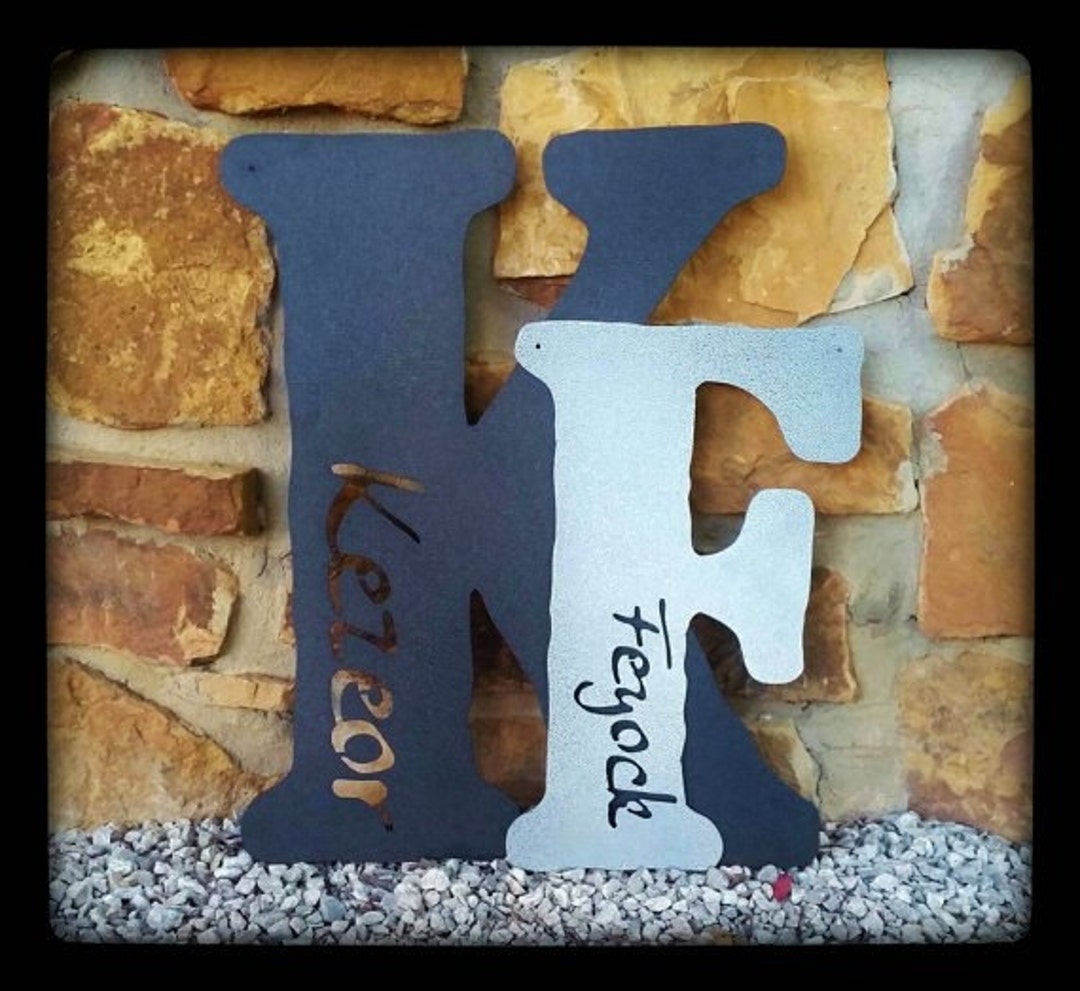 Personalized Rustic Metal Letters metal Nursery Decor RN Baby Name ...