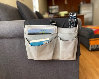 Large Remote Control Caddy for Sofa Arm, Under Seat Cushion or Bed ...