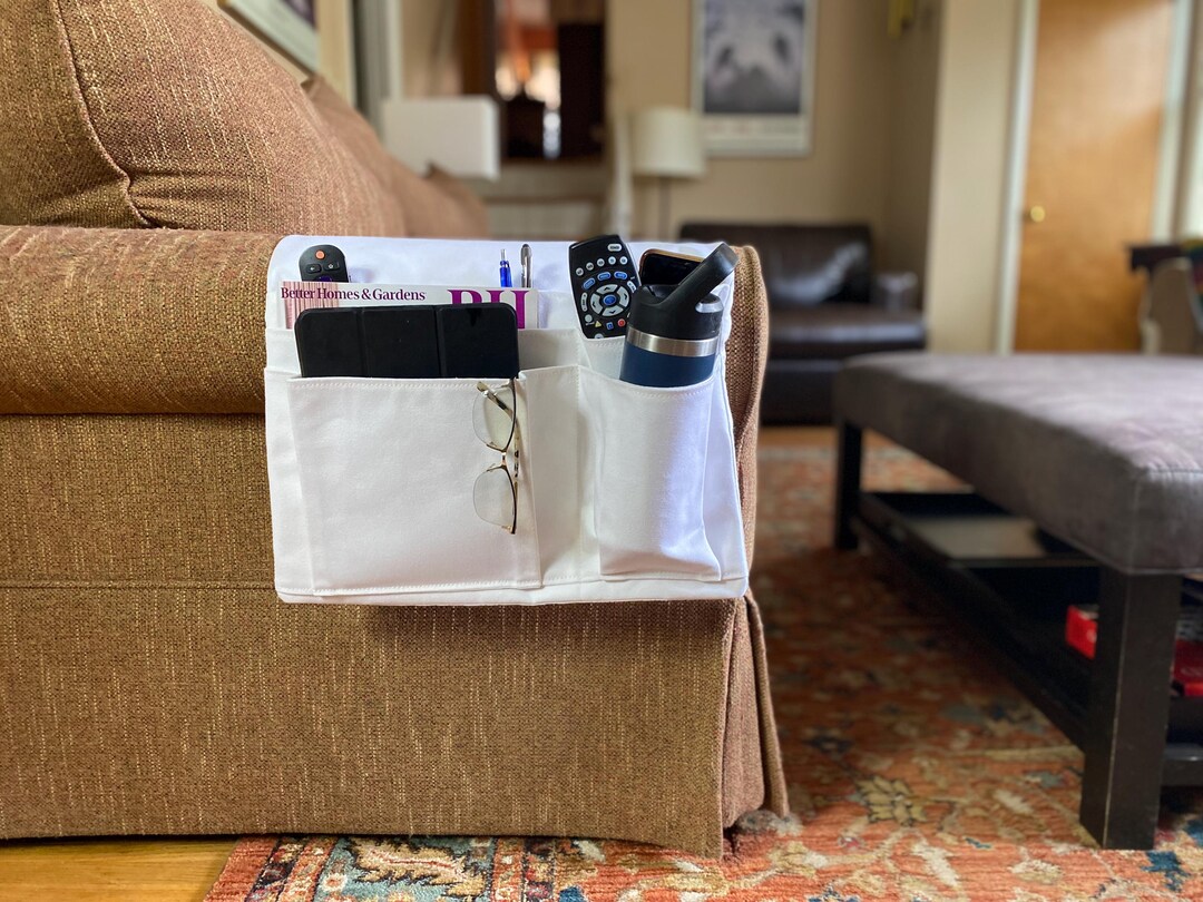 Extra Large Remote Control Caddy. Armrest Storage Holder. Sofa Arm ...
