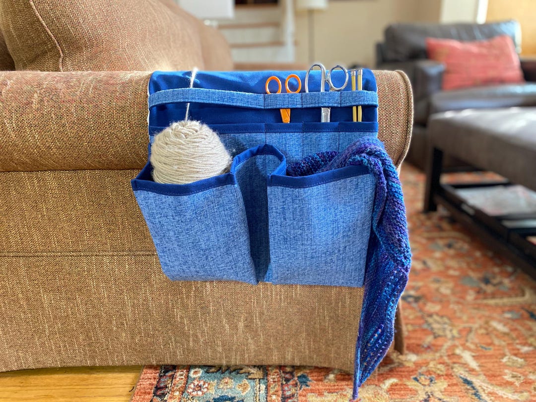 Extra Large Knitting Caddy. Armrest Knitting Holder. Sofa Arm Knitting ...