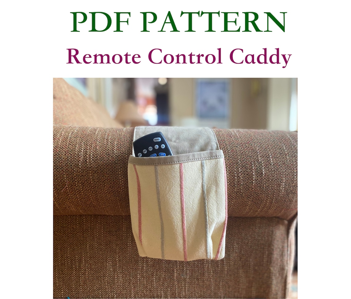 Remote Control Caddy PDF Pattern for Sofa Arm Under Seat - Etsy