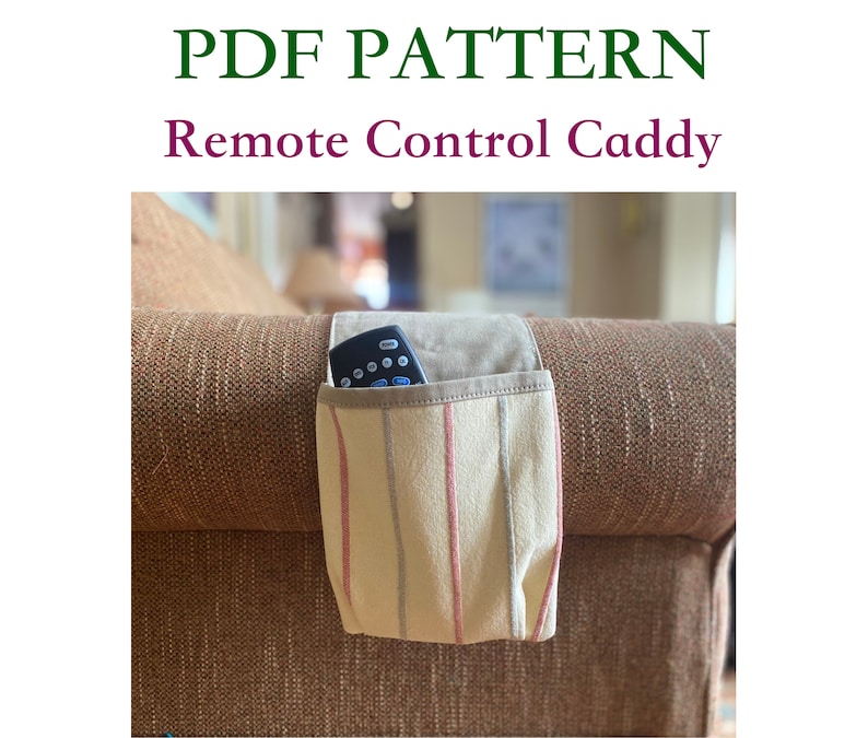 Remote Control Caddy PDF Pattern for Sofa Arm Under Seat - Etsy