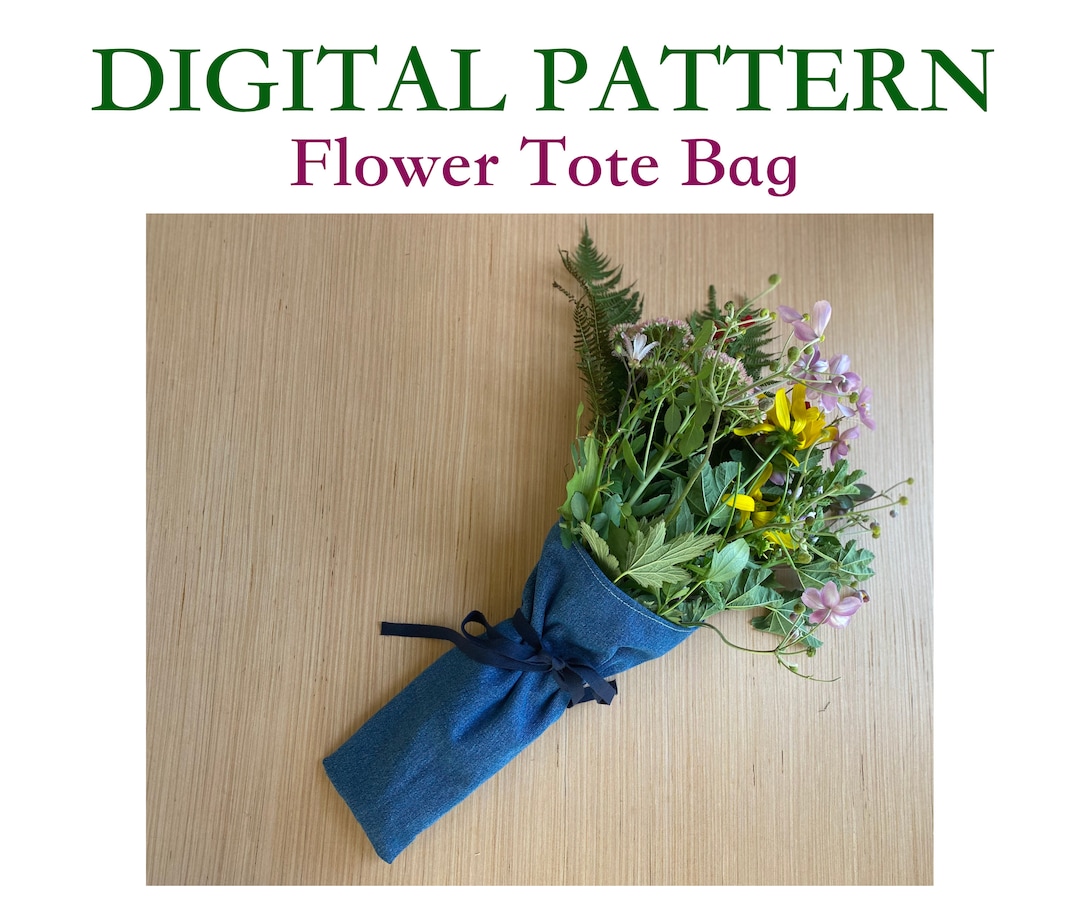 Flower Carrier Tote PDF Sewing Pattern. Reusable & Sustainable Garden ...