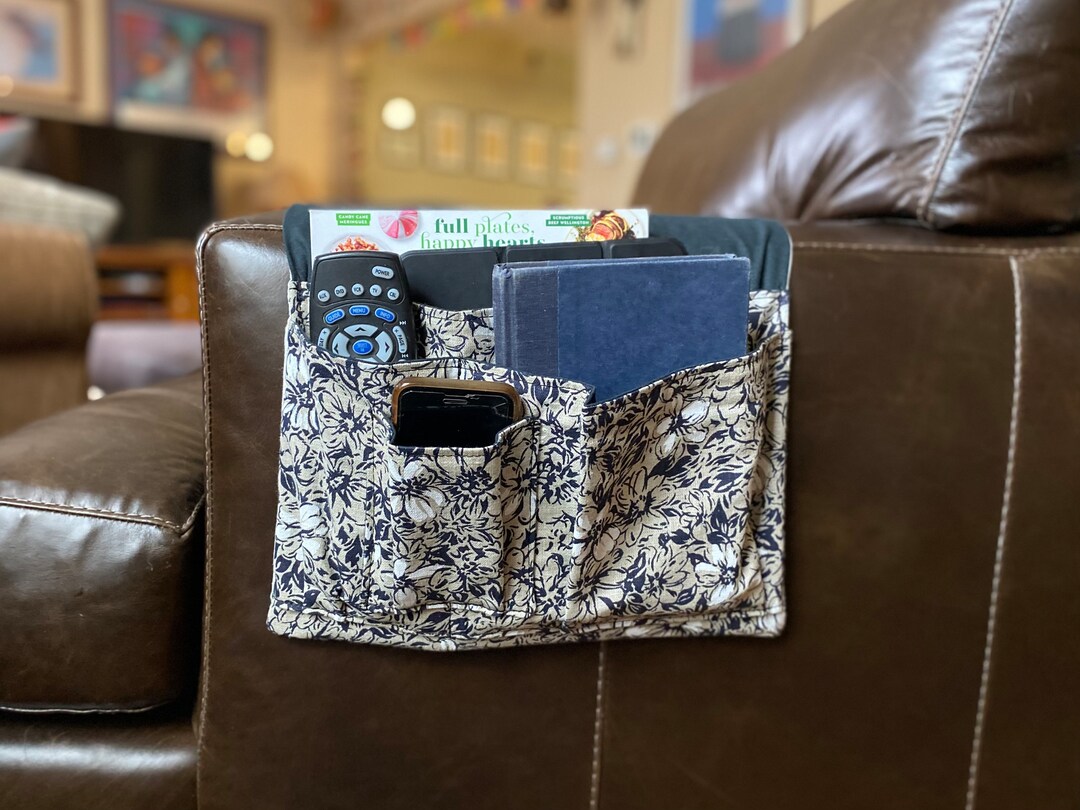 Large Remote Control Caddy for Sofa Arm, Under Seat Cushion or Bed ...