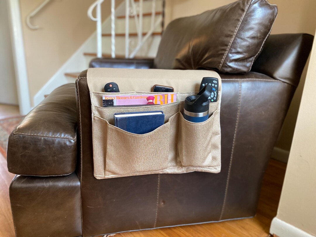 Extra Large Sofa Arm Remote Control Caddy, Multi-pocket Organizer - Etsy