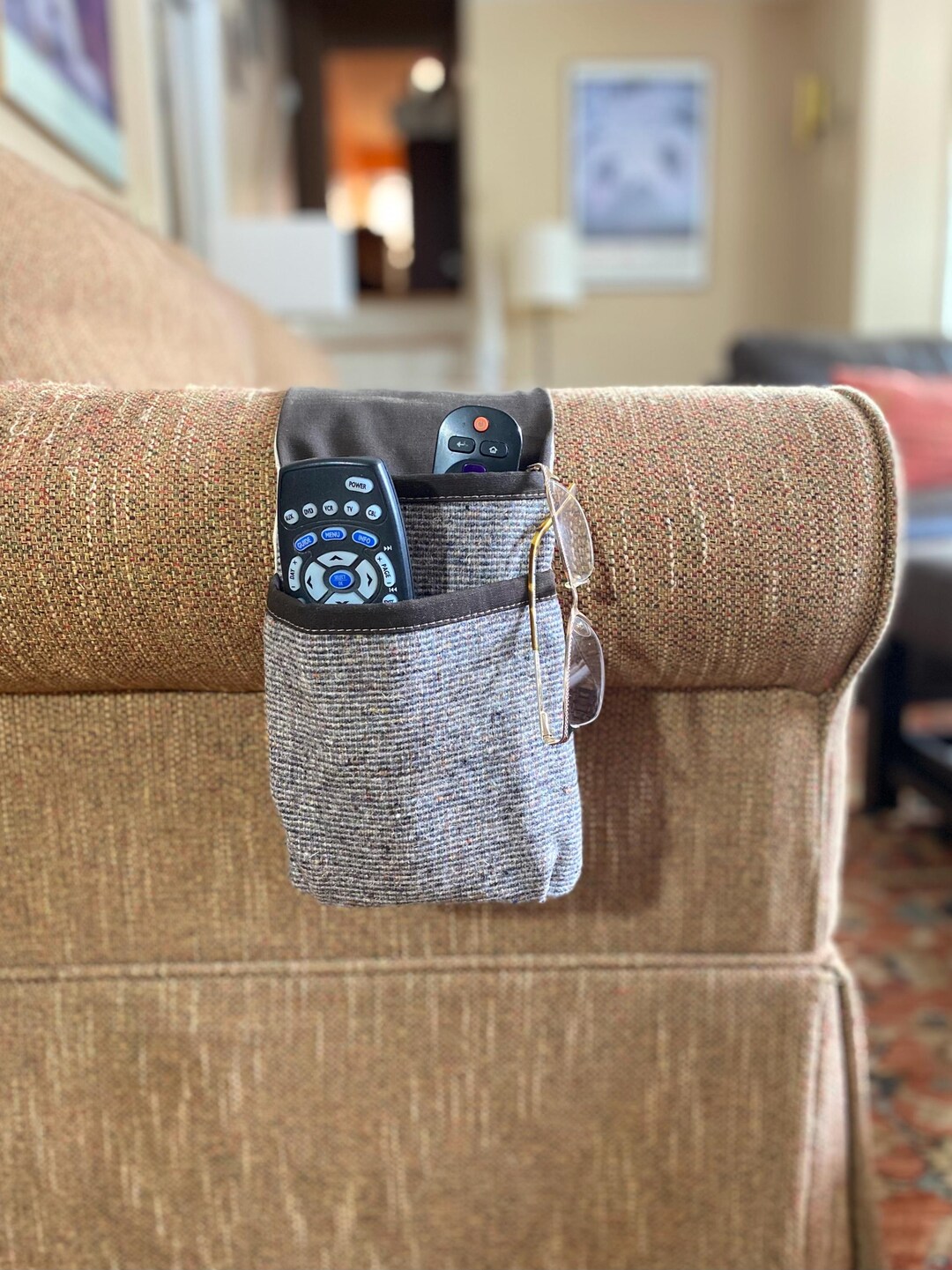 Remote Control Holder Caddy for Sofa Chair Arm, Under Seat Cushion or ...