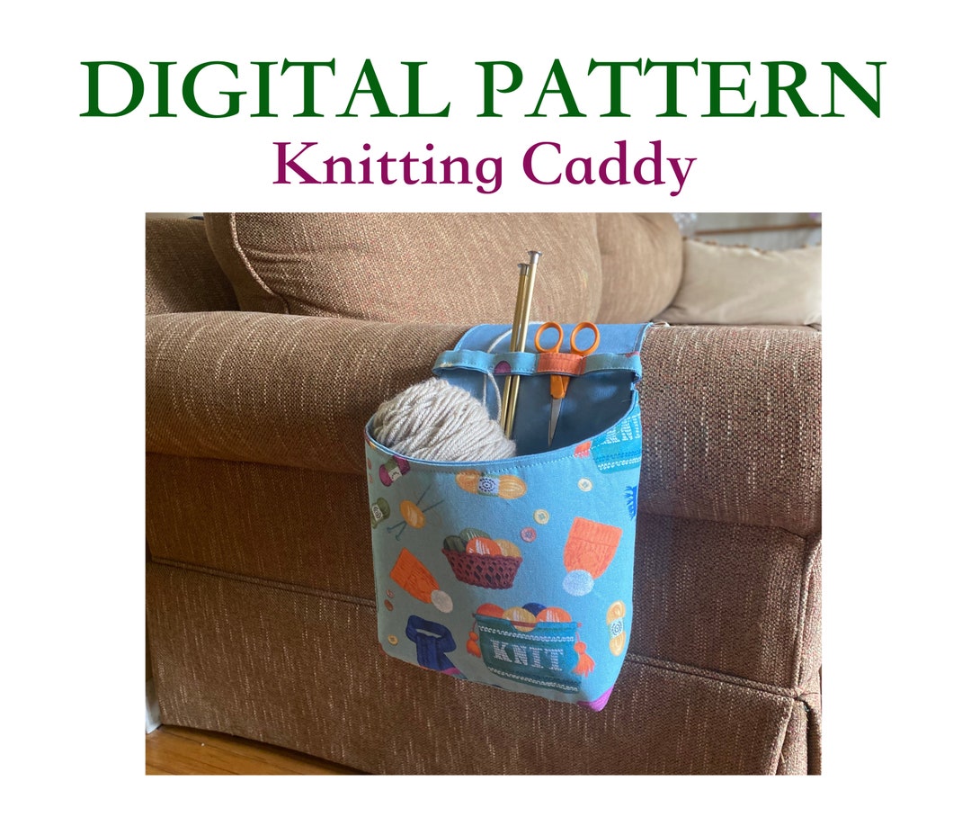 Knitting Caddy Sewing Pattern: Sofa Arm Organizer (PDF Pattern) - Etsy