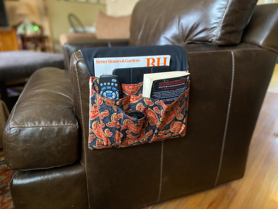 Large Remote Control Caddy for Sofa Arm, Under Seat Cushion or Bed ...