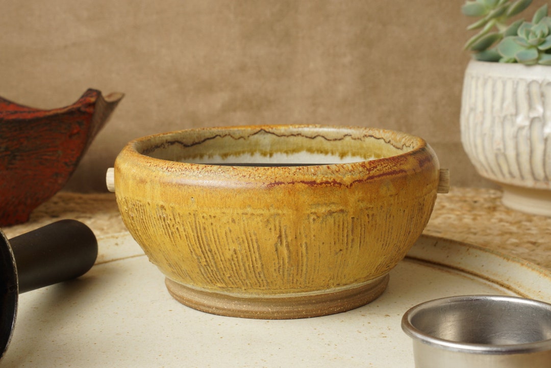 Knock Box. Red, Orange and Cream Coffee Knock Box. Handmade Wheel ...