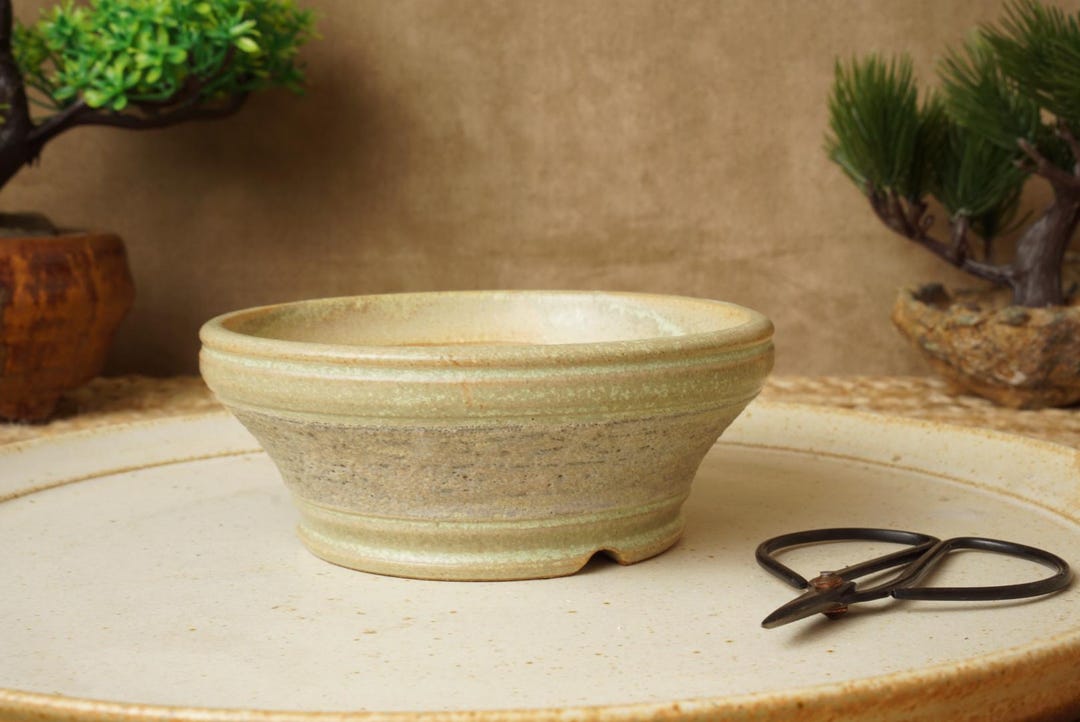 Bonsai Pot. Green Bonsai Dish. Handmade Wheel Thrown Studio Pottery ...