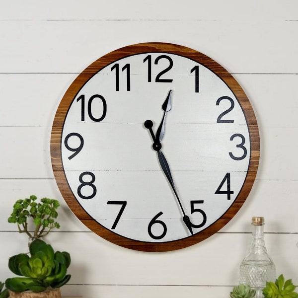 Large Wall Clock Farmhouse - Etsy
