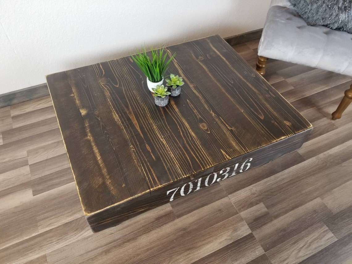 Industrial / Rustic Rail Cart Coffee Table Farmhouse-style - Etsy