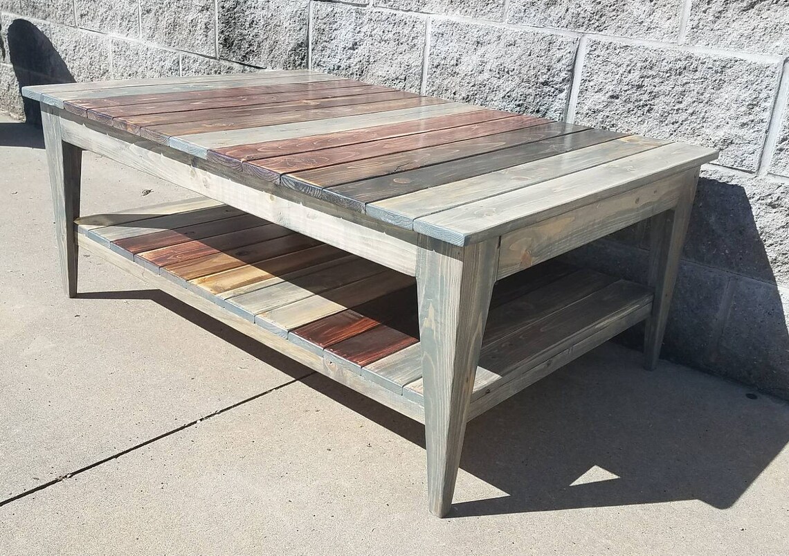 Nantucket Farmhouse Coffee Table With Tapered Legs Farmhouse - Etsy