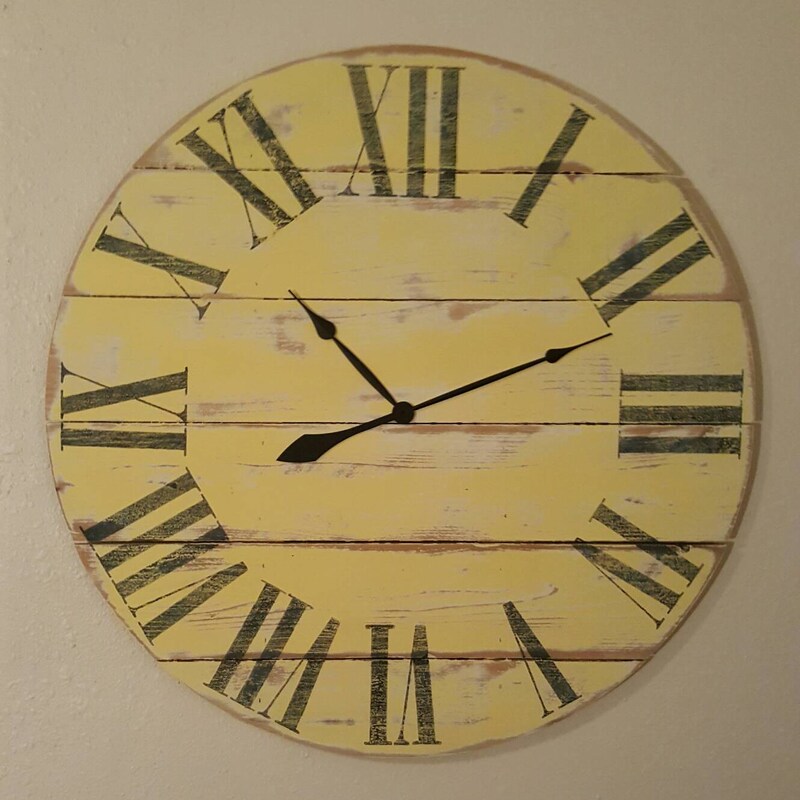 Yellow Wall Clock - Etsy