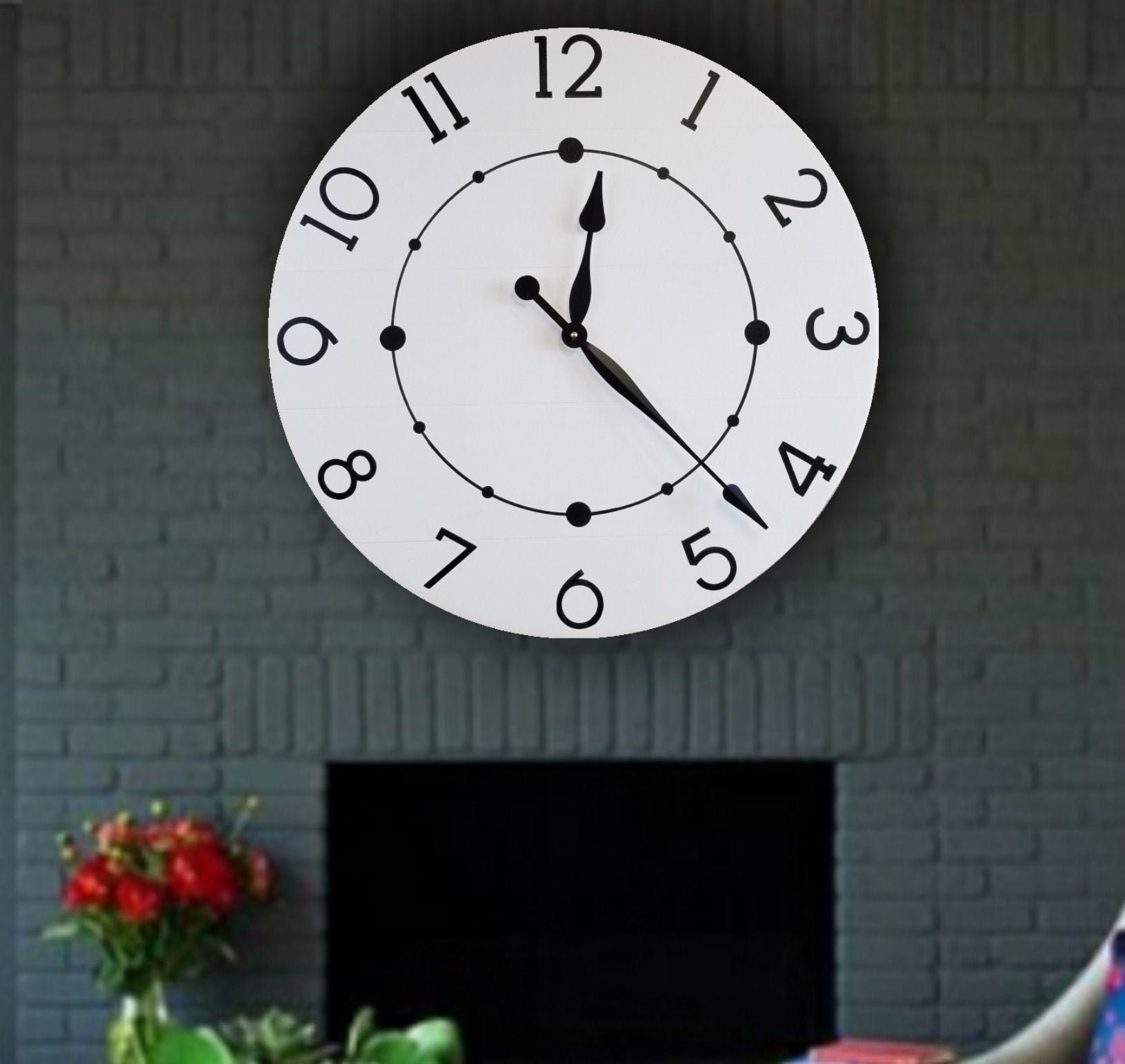 The Mila Farmhouse Clock - Rustic Clock - Oversized Wall Clock - Big ...