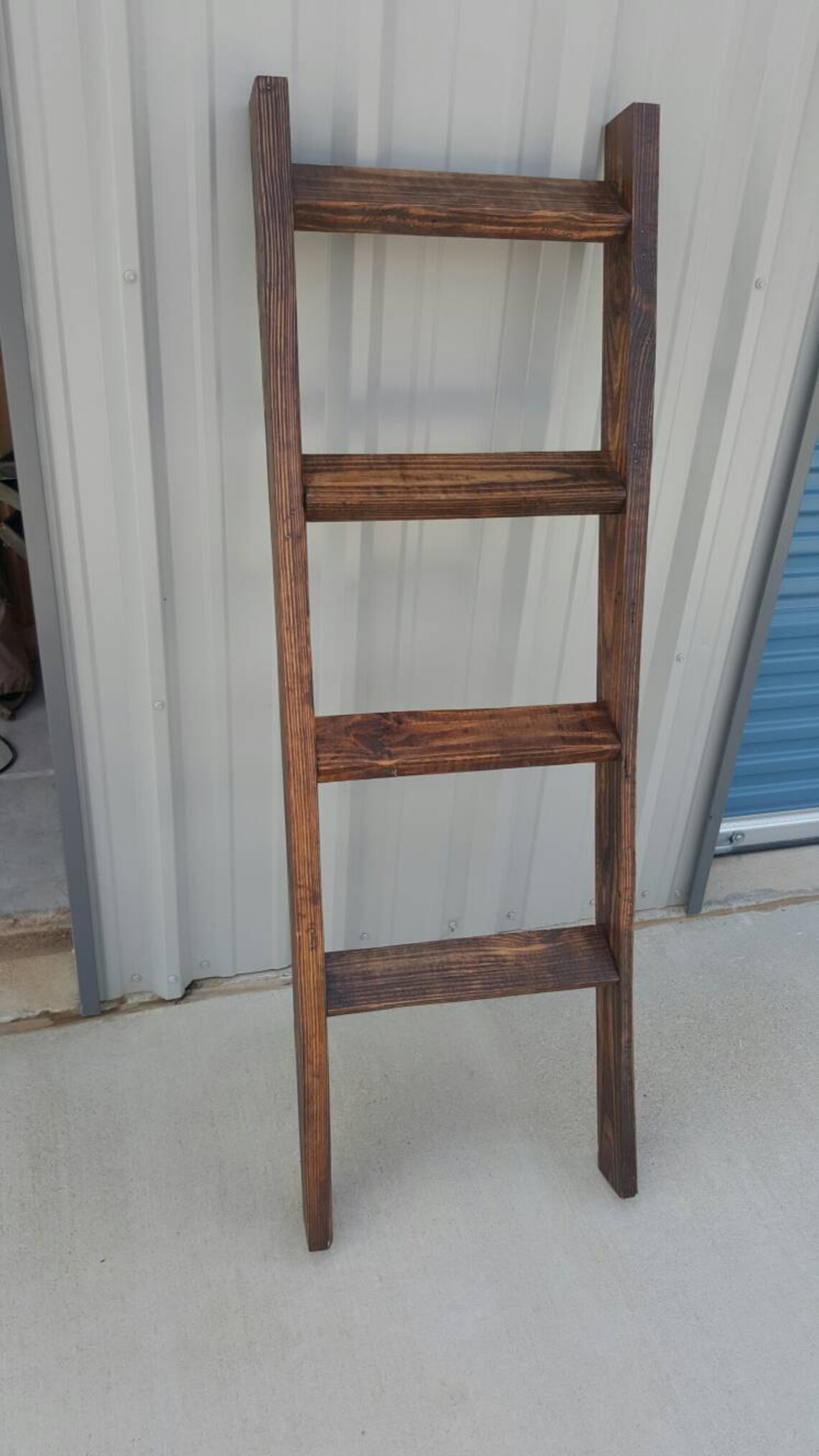 Rustic Farmhouse-style Quilt Ladder, Reclaimed Wood Decor, Farmhouse ...