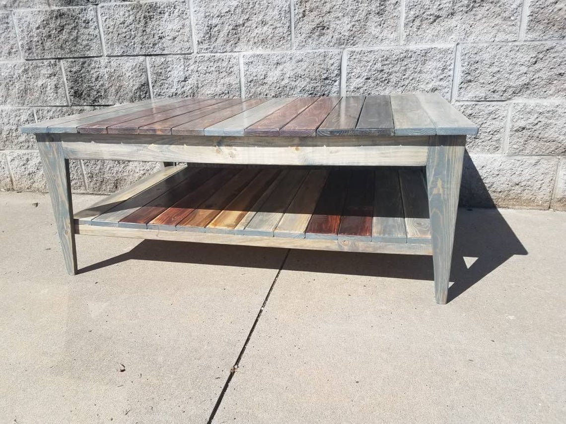 Nantucket Farmhouse Coffee Table With Tapered Legs Farmhouse - Etsy