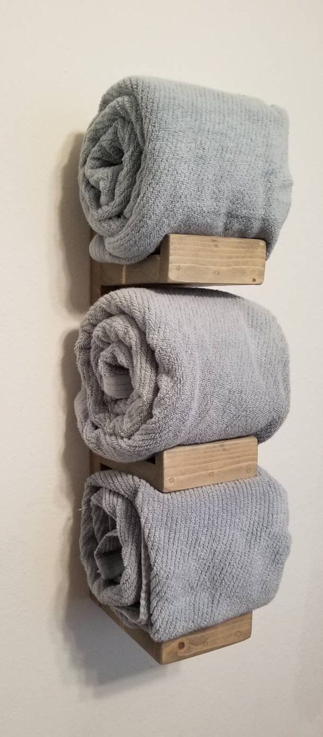 Rustic Towel Rack - Farmhouse Towel Rack- Bathroom Towel Rack ...