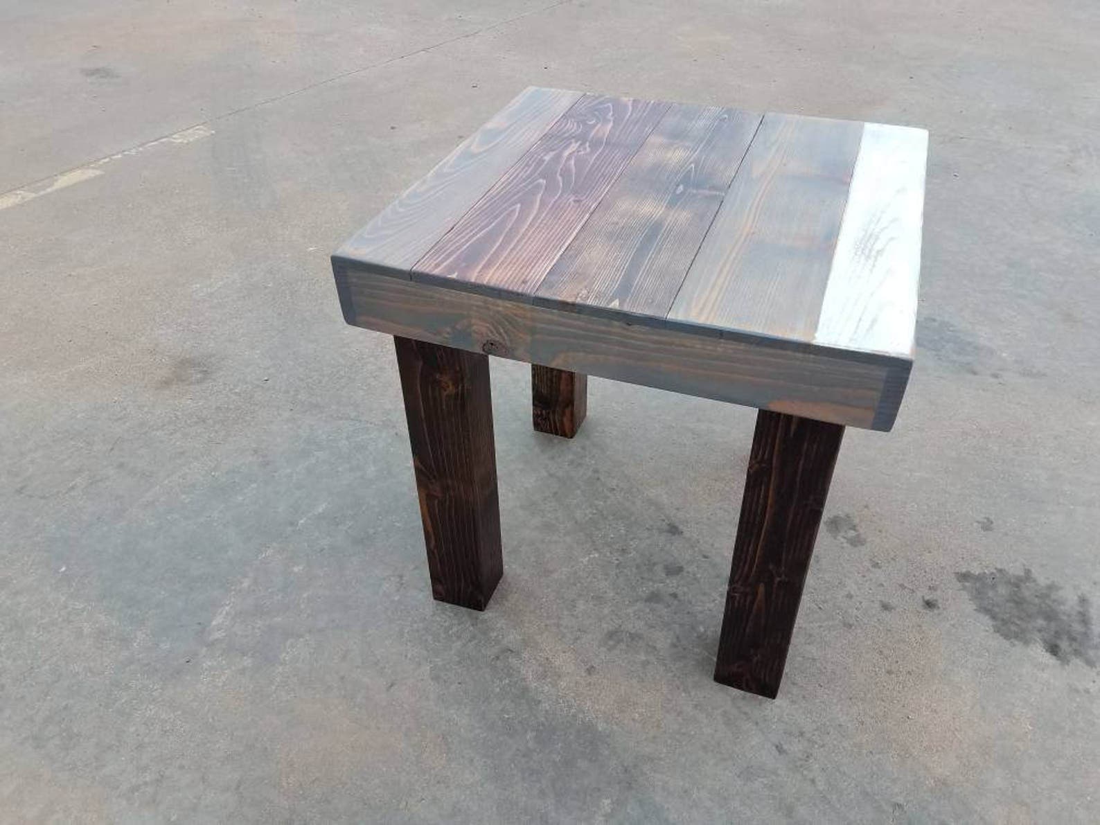 Reclaimed Wood End Table - Rustic Table - Farmhouse Furniture ...