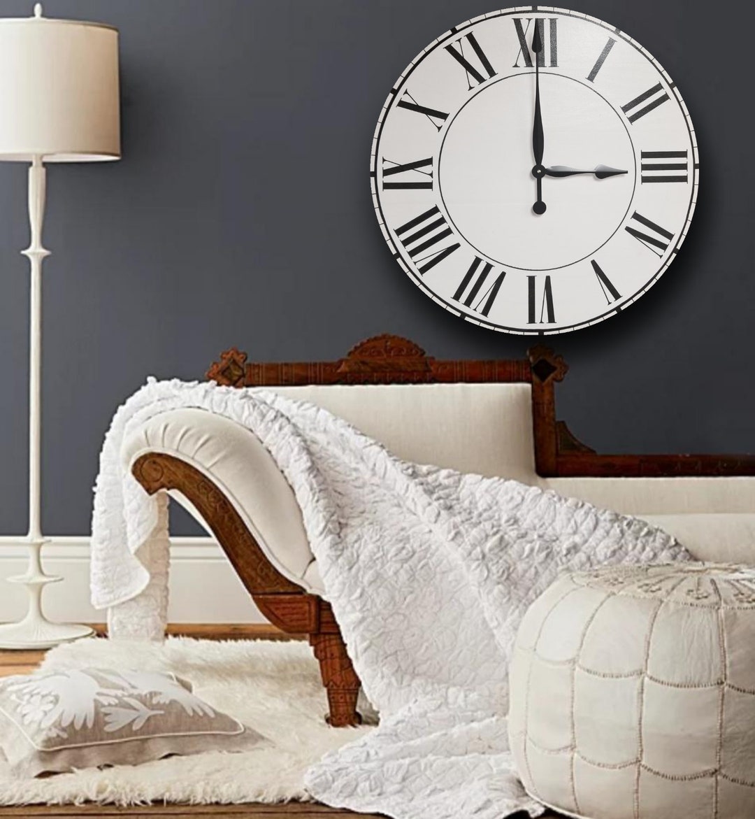 The Quinn Farmhouse Clock - Rustic Clock - Over Sized Wall Clock - Big ...