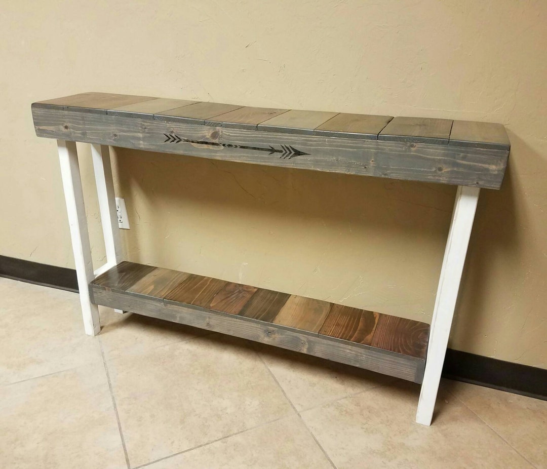 Farmhouse Console Table - Reclaimed Wood Table - Rustic Table ...