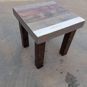 Reclaimed Wood End Table - Rustic Table - Farmhouse Furniture ...