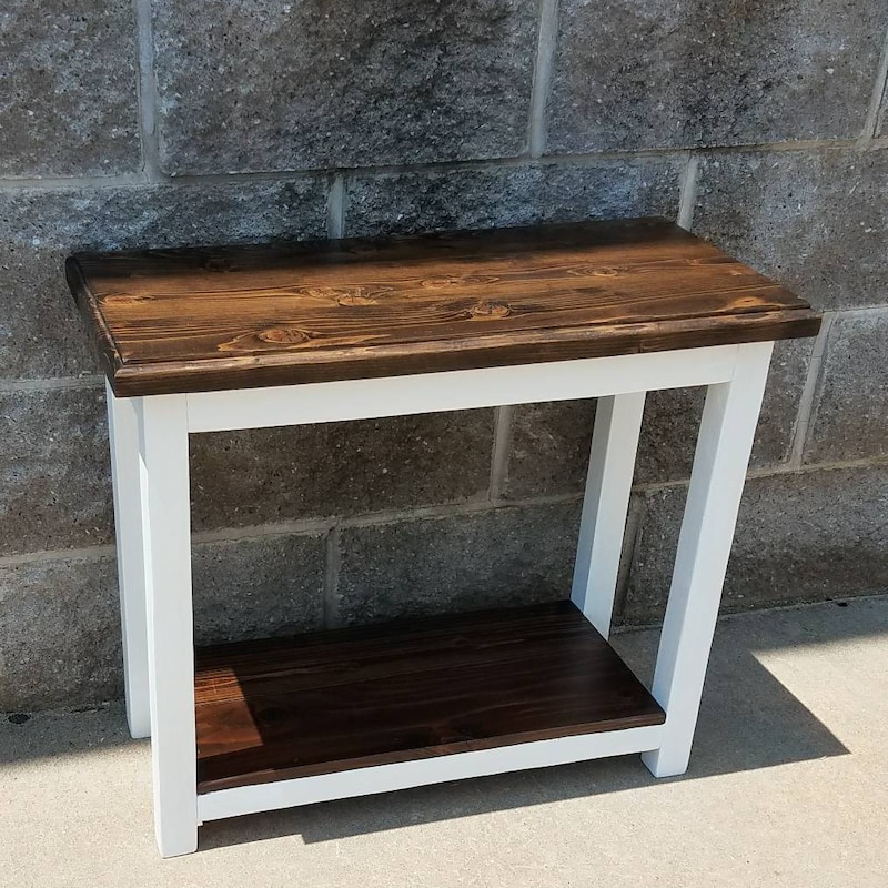 Rustic Farmhouse Wood End Table - Etsy