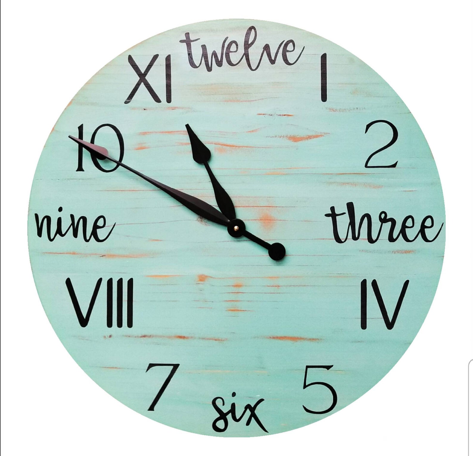 The Ava Farmhouse Wall Clock Large Wall Clock Big Clock | Etsy