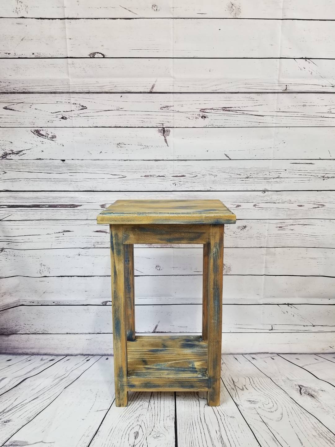 Farmhouse Accent Table- Rustic Side Table- Living Room Furniture- End ...