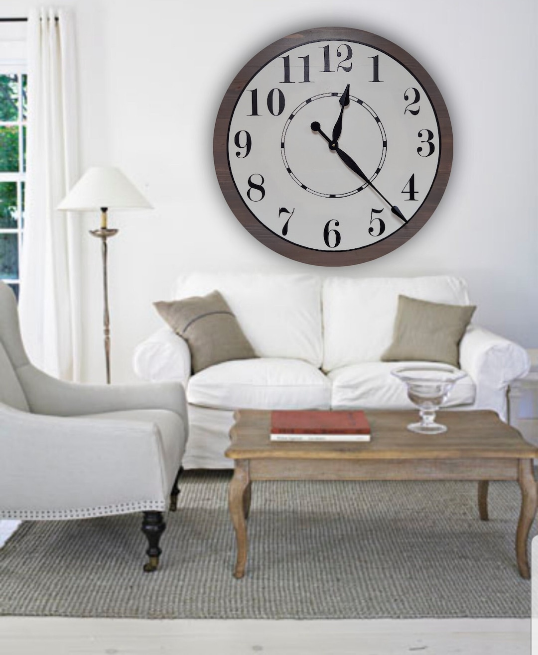 The Murtagh Farmhouse Clock - Rustic Clock - Over Sized Wall Clock ...