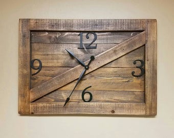 Barn Door Clock - Etsy