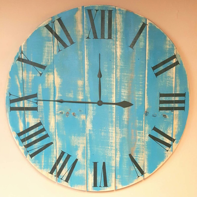 Turquoise Clock - Etsy