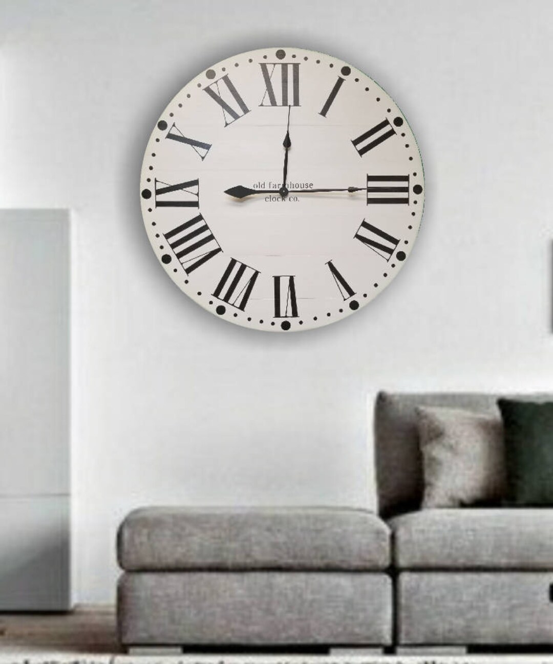The Maxwell Farmhouse Clock Rustic Clock Oversized Wall Clock Big Clock ...