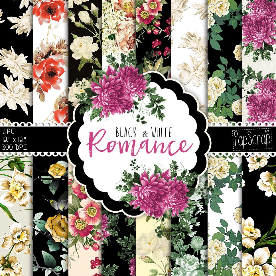 Materials Paper, Party & Kids decoupage black and red digital paper ...