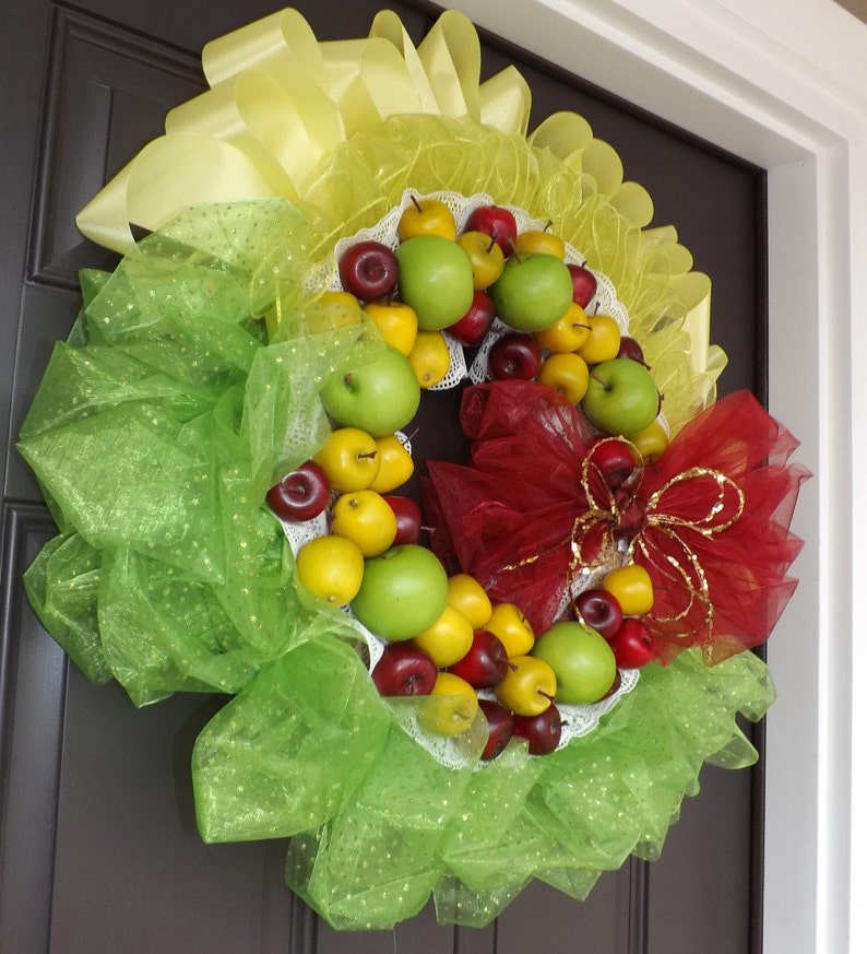 25" Wonderful Unique Handmade Wreath - Apple Jam - Great Gift! - Etsy