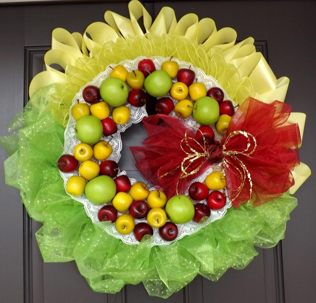 25" Wonderful Unique Handmade Wreath - Apple Jam - Great Gift! - Etsy