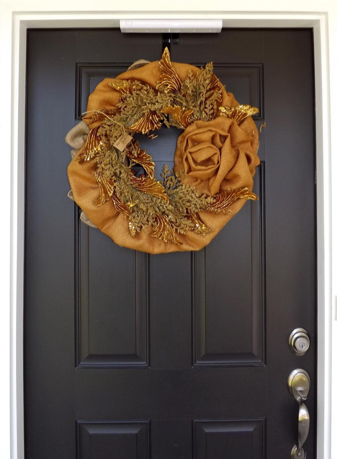 22" Wonderful Unique Handmade Wreath - Golden Wings - Great Gift! - Etsy