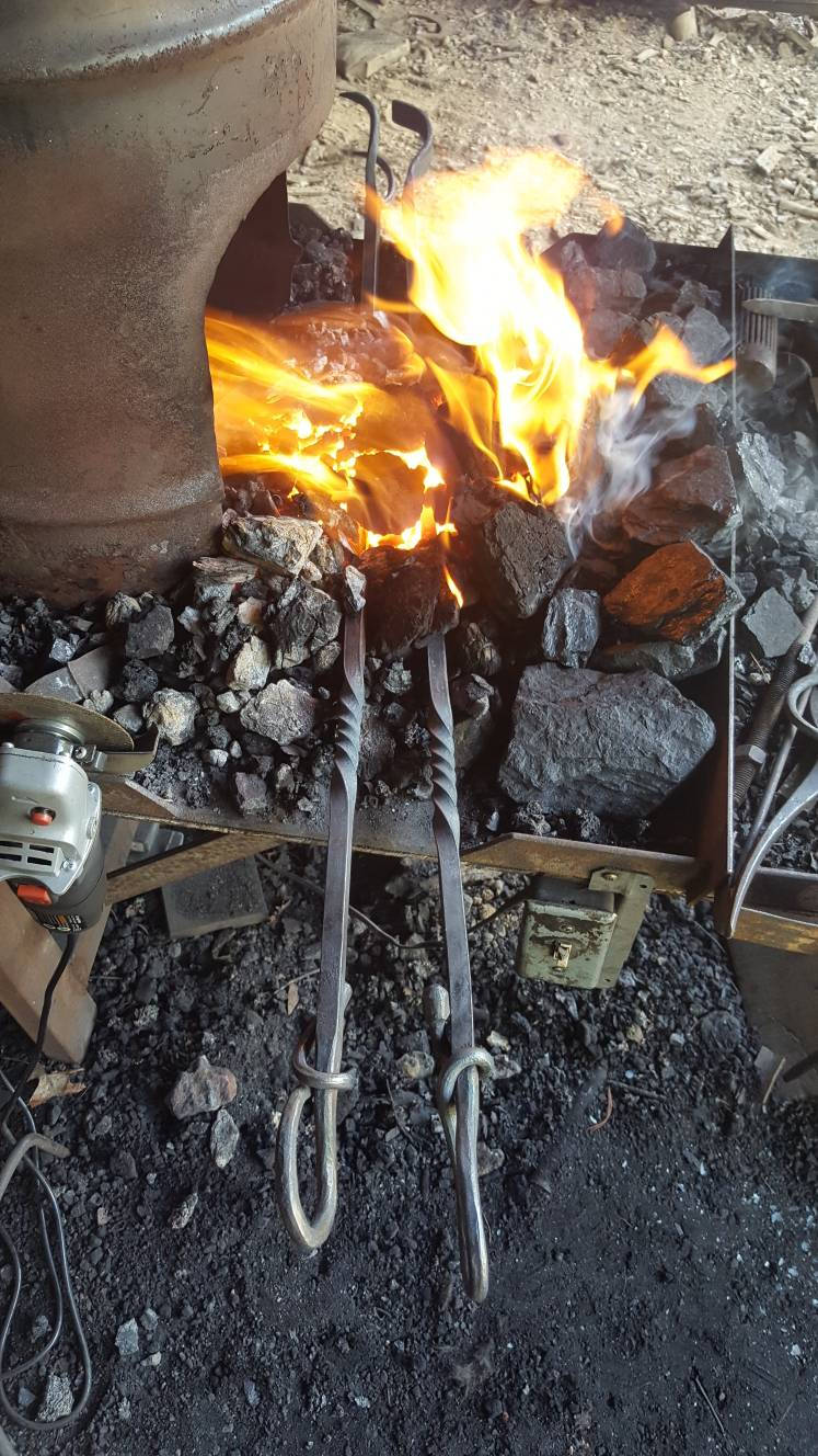 Hand Forged Fireplace Tool Set - Etsy