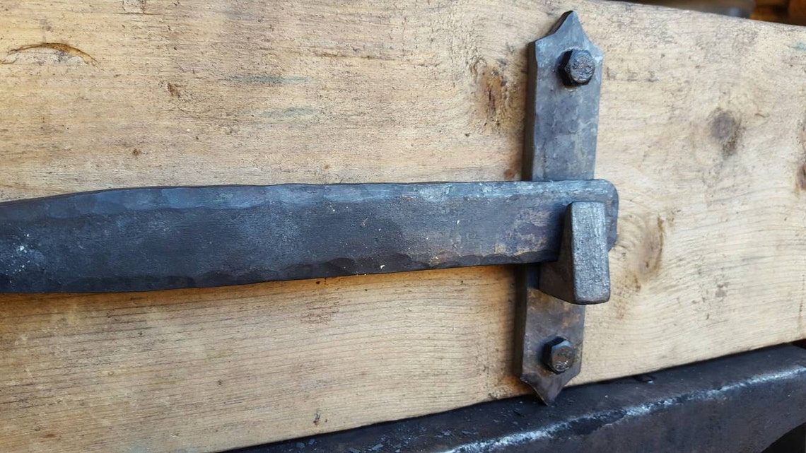 Hand Forged Barn Door Double Door Ring Latch. | Etsy