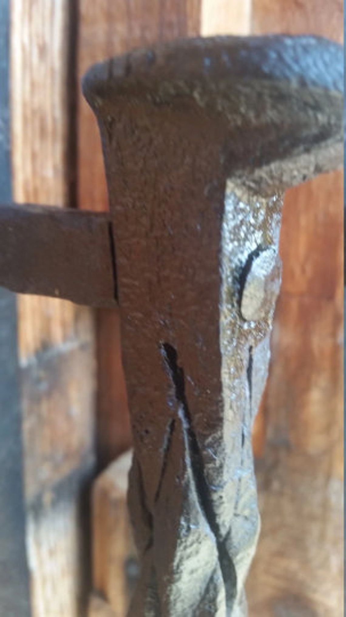 Hand Forged Railroad Spike Door Pull - Etsy