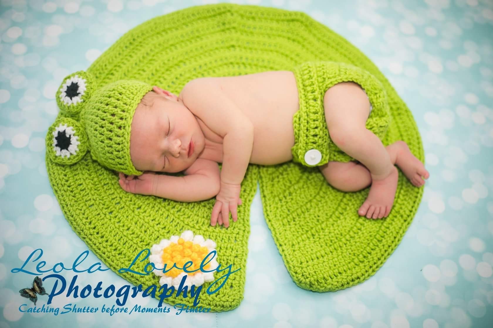 Newborn Frog Lily Pad Outfit Photo Prop Costume Baby Crochet - Etsy