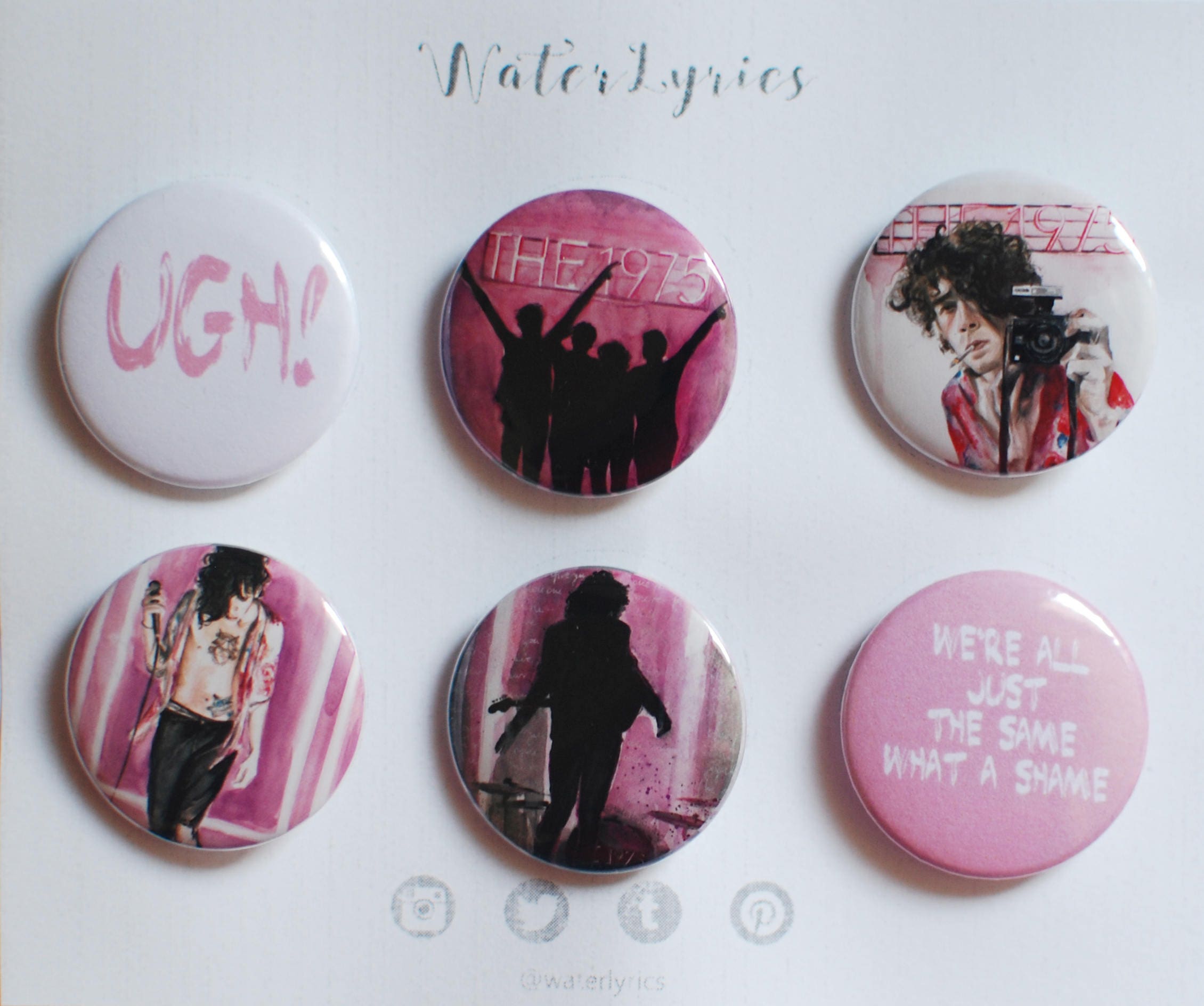 THE 1975 /// BUTTON SET - Etsy