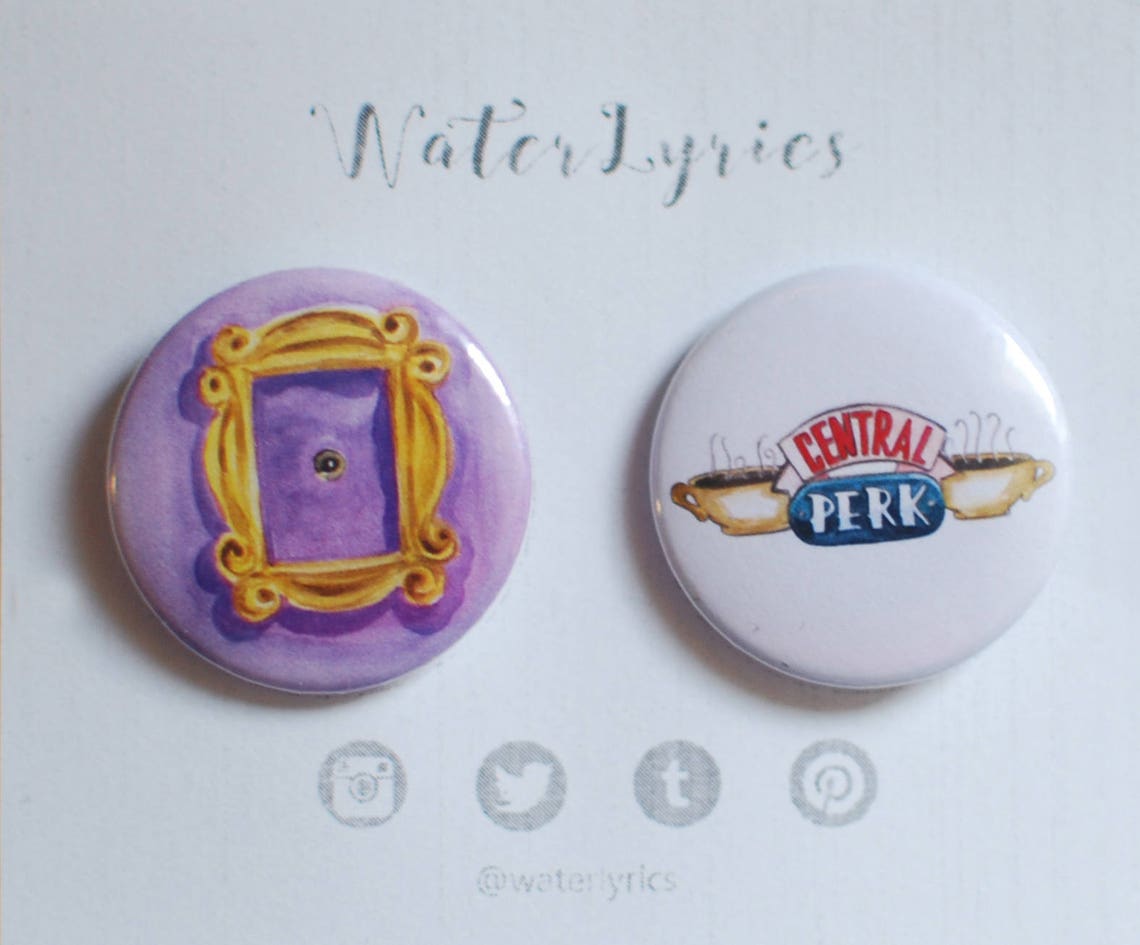 FRIENDS Fanart /// Button Set /// F.R.I.E.N.D.S. - Etsy
