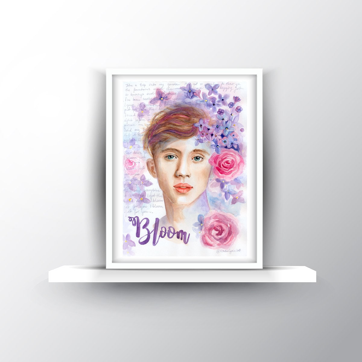 Original Watercolor Portrait of TROYE SIVAN With - Etsy
