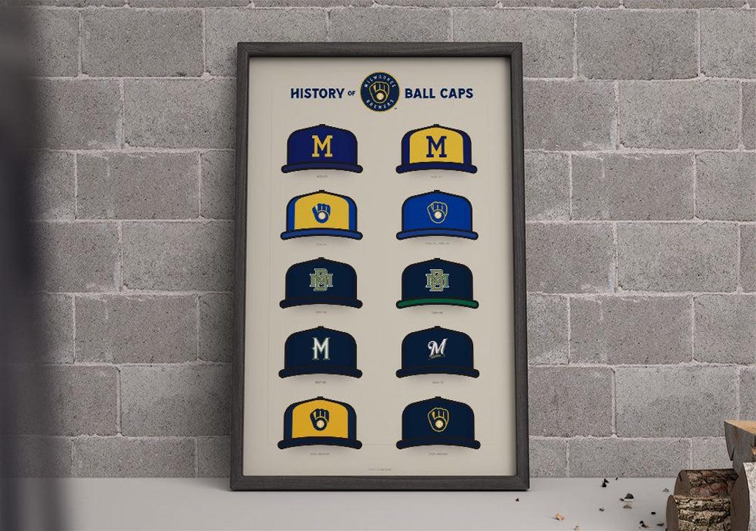 Brewers History of Ball Caps Framed Print - Etsy