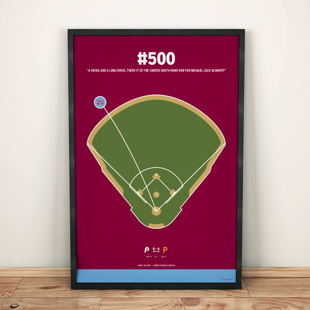 Jack Schmidt 500th Home Run Poster - Etsy