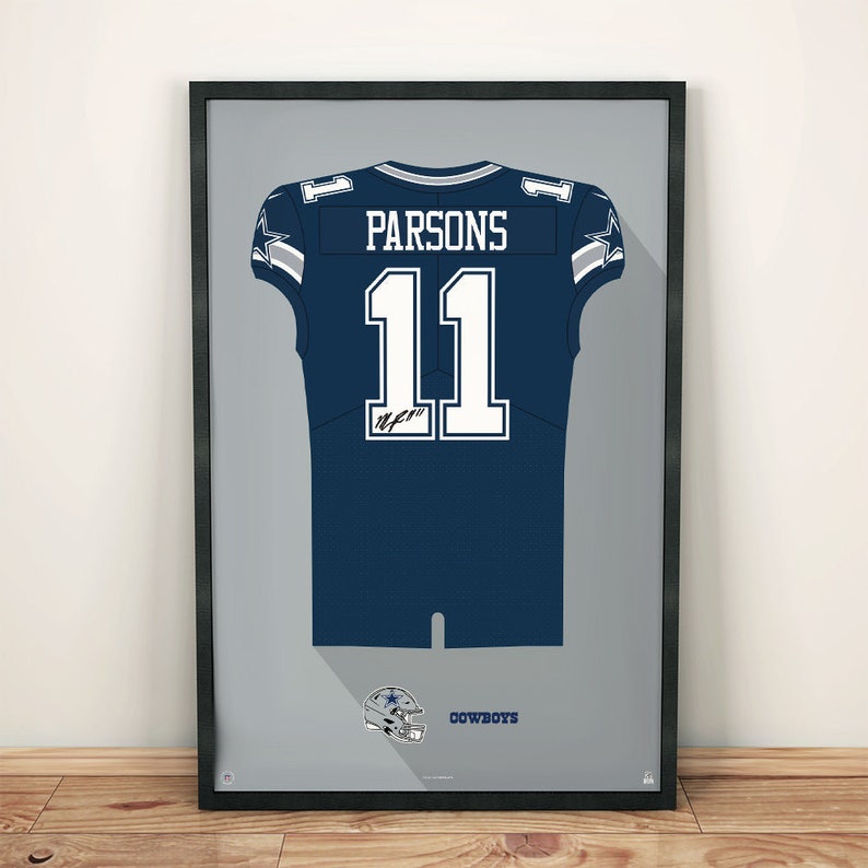 Dallas Cowboys Micah Parsons Autographed Jersey Framed Print - Etsy