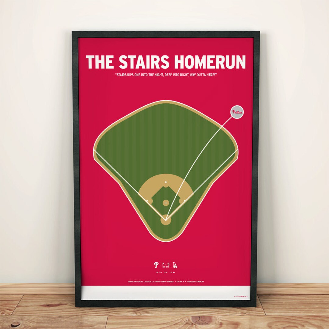 Phillies the Stairs Home Run Poster - Etsy