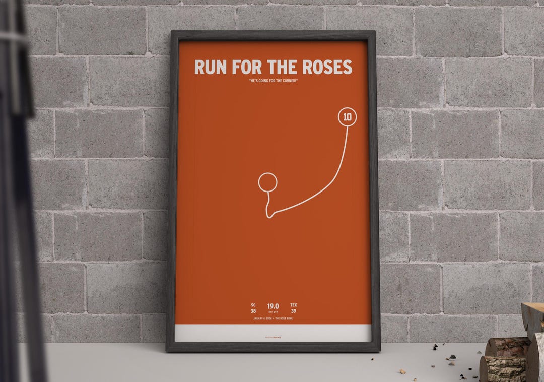 Texas Vince Young Run for the Rose Framed Print - Etsy